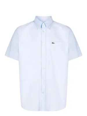 Lacoste Logo-patch Cotton Shirt - Blue