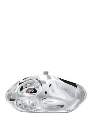 Cult Gaia Caldera Sculpted Clutch - Silver