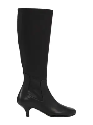Marsèll 55mm Spilla Leather Knee-high Boots - Black