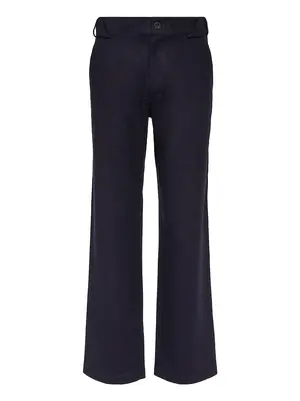 GR10K Straight-leg Wool-blend Trousers - Blue