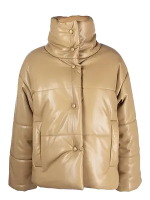 Nanushka Faux-leather Puffer Jacket - Neutrals