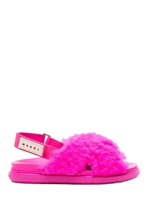 Marni Fussbet Shearling Sandals - Pink