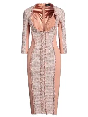 Elisabetta Franchi Midi Pencil Dress - Pink