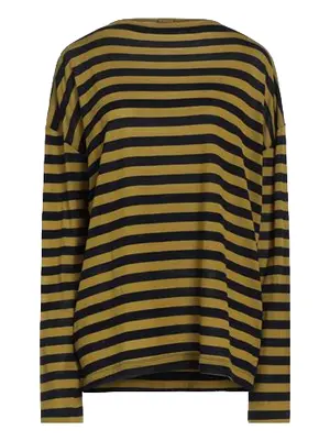 Massimo Alba Striped Wool Sweater Yellow