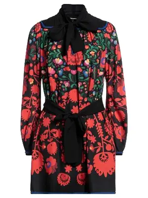 DSQUARED2 DSQUARED2 Floral Print Mini Shirt Dress