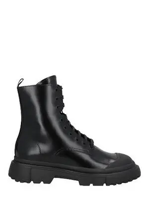 Hogan Leather Ankle Boots - Black