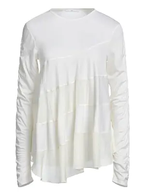 High T-Shirt In Wool And Silk Ivory