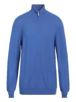 GRAN SASSO Lightweight Knit Cashmere Turtleneck - Blue
