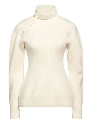 JIL SANDER Turtleneck Knit Top White