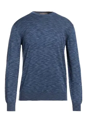 CRUCIANI Knitted Mélange Sweater - Blue