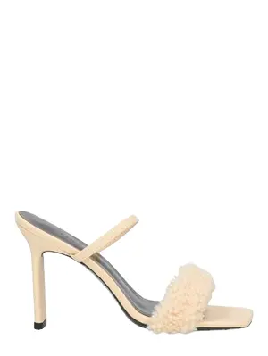 By Far BY FAR Shearling Sandals Beige