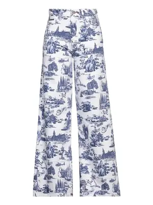 Philipp Plein Floral-print Flared Jeans - White