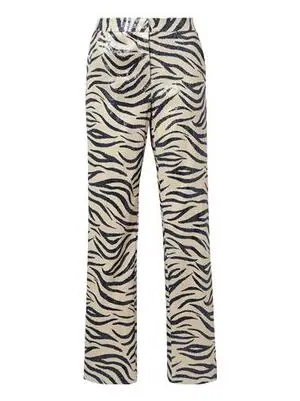 Lapointe Zebra-print Pants - Beige