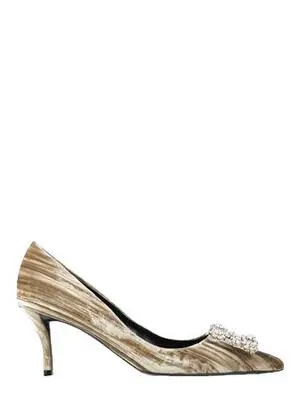 ROGER VIVIER Pumps In Textile Fibers - Yellow