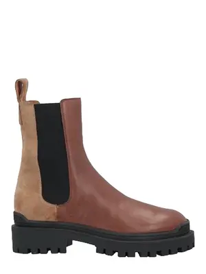 High Ankle Boots - Brown