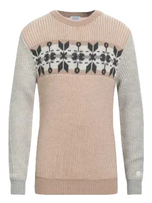 HERITAGE Multicolor Pattern Sweater - Beige