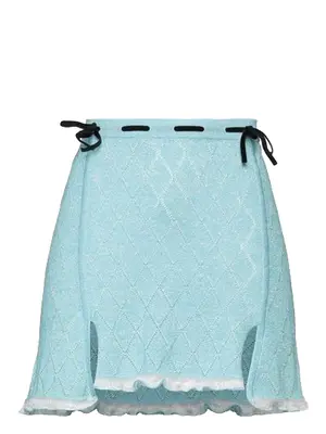 CORMIO Knitted Mini Skirt Blue