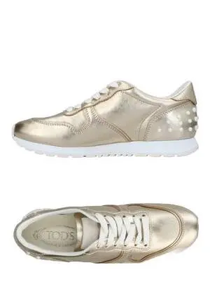 TOD'S Leather Low-top Sneakers - Gold