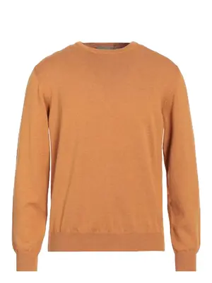 CRUCIANI Knitted Cotton Sweater - Mandarin