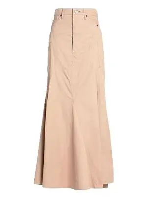 Burberry Maxi Flared Skirt - Pink
