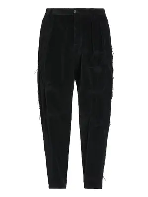 Dolce & Gabbana Cotton Velvet Tapered Leg Pants - Black