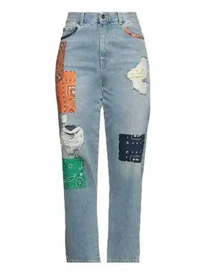 Alanui Straight-leg Jeans With Appliqués - Blue