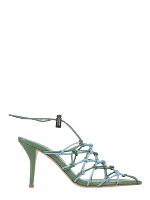 GIA BORGHINI Nappa Leather Sandals - Sage Green