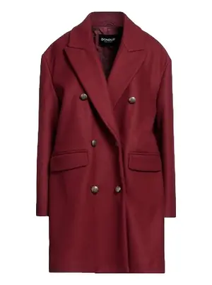 DONDUP Coat In Virgin Wool And Polyamide Red