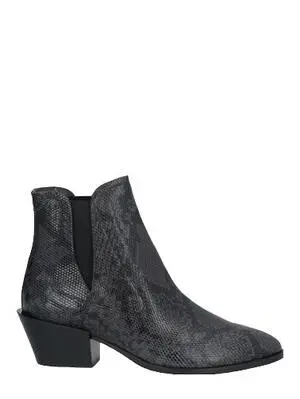 TOD'S Ankle Boots In Leather And Textile Fibers - Navy