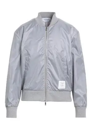 Thom Browne Jacket In Polyester And Cotton Grey