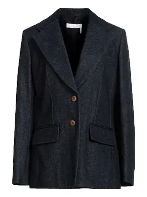 Chloé Blazer With Lapel Collar - Blue