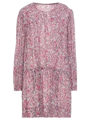 MARANT ETOILE Mini Floral-print Crepe Dress - Magenta