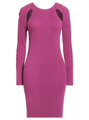Pinko Mini Knit Bodycon Dress Purple