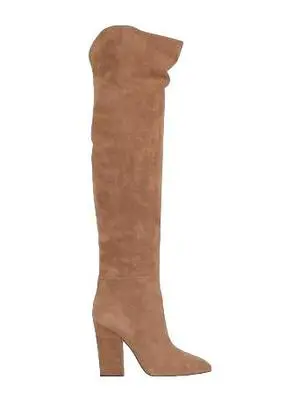 SERGIO ROSSI SERGIO ROSSI Leather Over-The-Knee Boots Beige