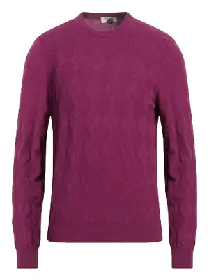 HERITAGE Solid Cashmere Crewneck Sweater - Purple