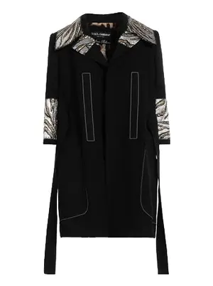 Dolce & Gabbana Single-breasted Brocade Coat - Black