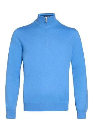 GRAN SASSO Half-zip Cashmere Sweater - Blue