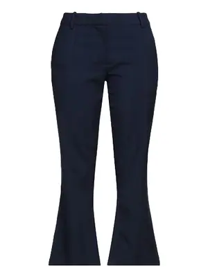 Marni Virgin Wool Bootcut Trousers Navy Blue