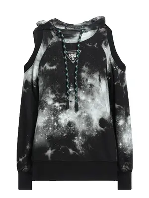 Versace VERSACE JEANS COUTURE French Terry Multicolor Hoodie Black