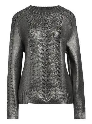 Alberta Ferretti Metallic Virgin Wool Sweater - Grey