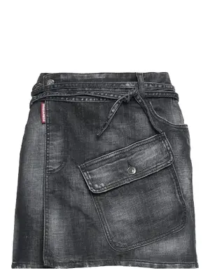 Dsquared2 Denim Wrap Skirt - Black