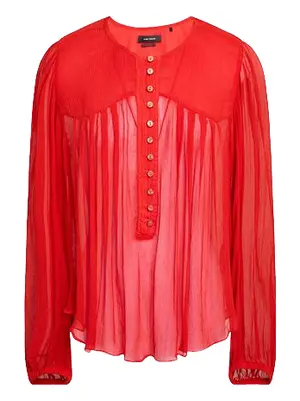 Isabel Marant Top Silk Red