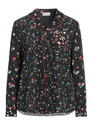 Red Valentino Floral-print Crepe Shirt - Black