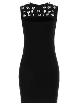 Dsquared2 Mini Dress With Appliqués - Black