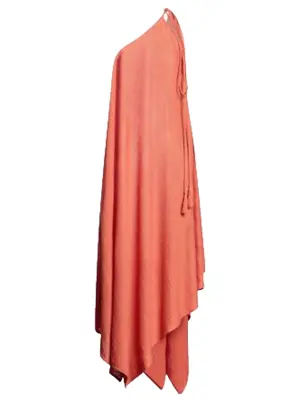 Alanui Maxi One-Shoulder Dress Orange
