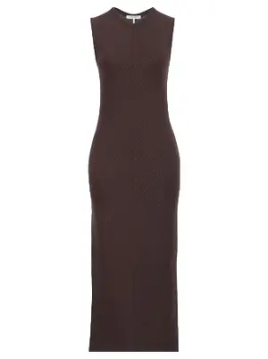 Rag & Bone Midi Knit Bodycon Dress - Brown