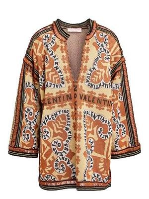 Valentino Garavani Sweater Size Viscose, Metallic Fiber - Copper