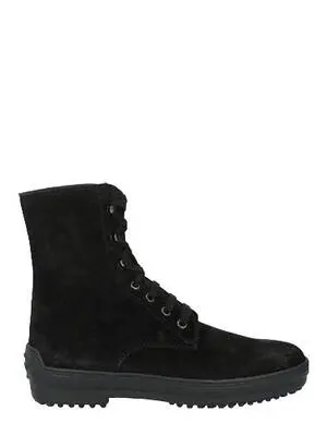 TOD'S TOD'S Leather Lace-Up Ankle Boots Black