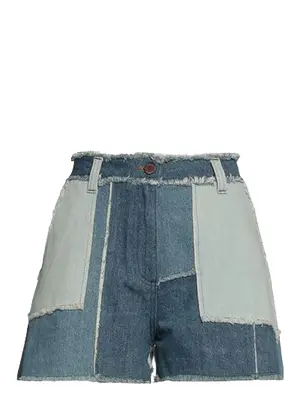 Moschino Patchwork Denim Shorts - Blue