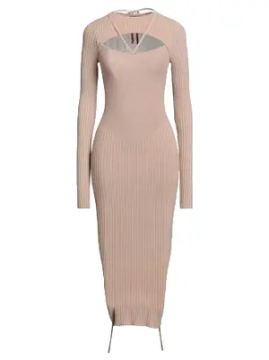 ANDREĀDAMO Midi Bodycon Dress - Beige